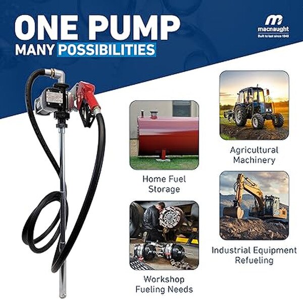 Macnaught 120V Fuel Transfer Pump - High Flow 15 GPM 3/4″