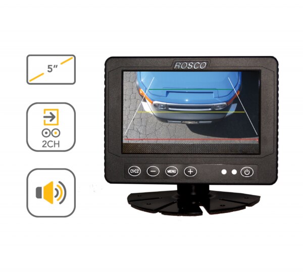 STSM208 Rosco 5in Backup Monitor With Audio for Commercial Vehicles ...